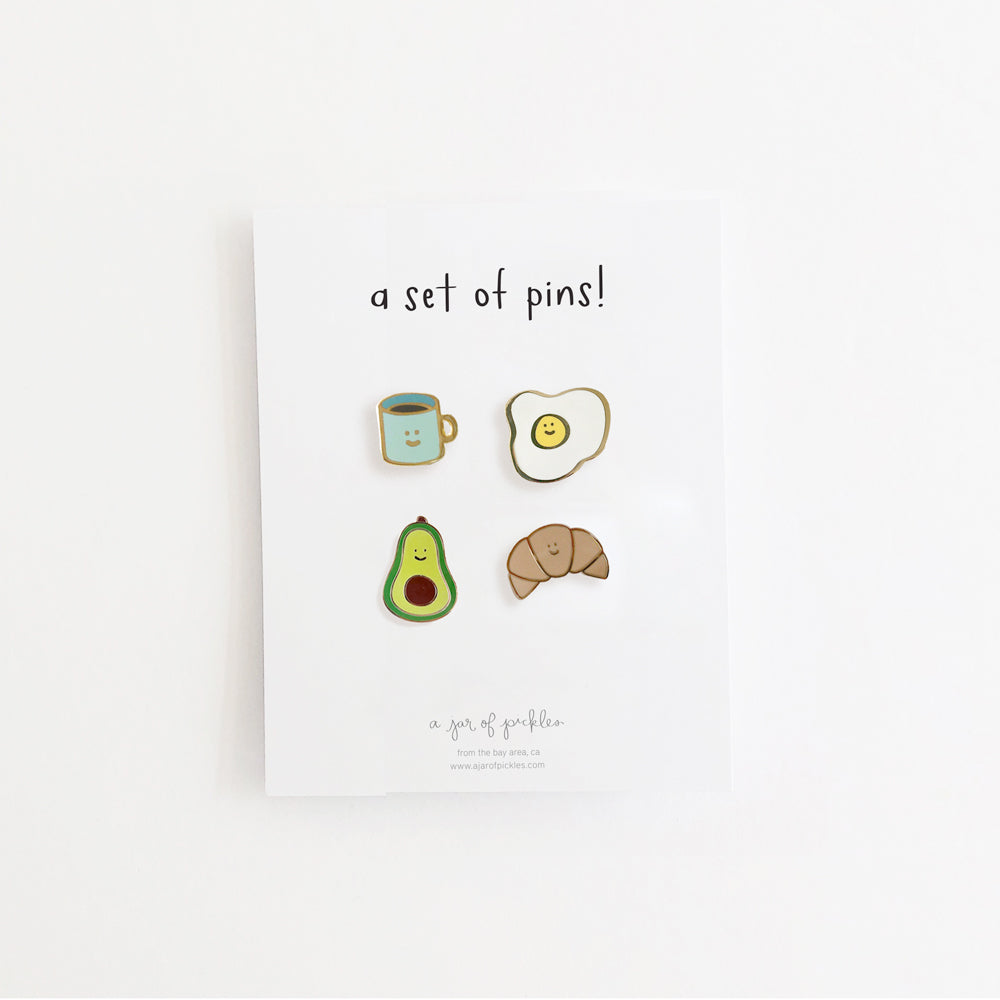 Breakfast Pin Set of 4 – A Jar of Pickles