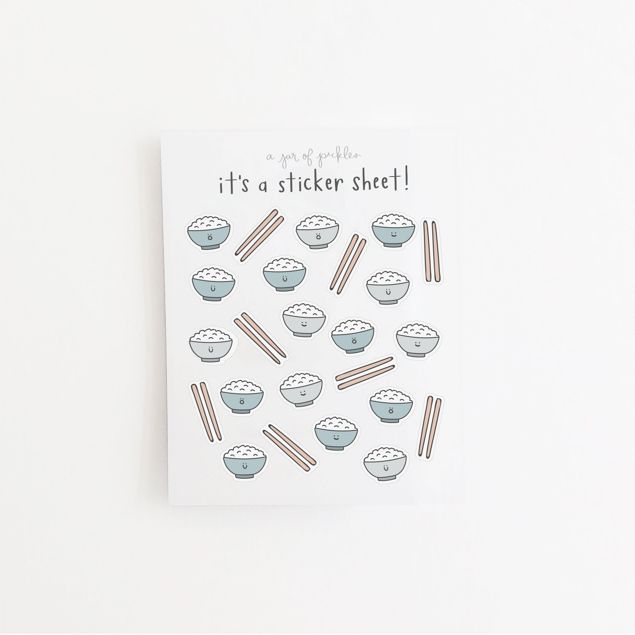 Mini Rice Clear Sticker Sheet – A Jar of Pickles